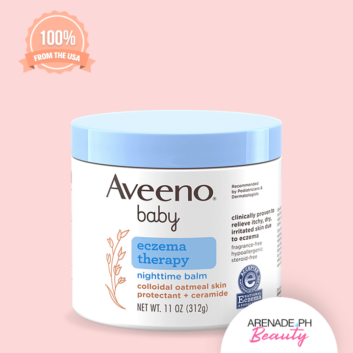 Aveeno Baby Eczema Therapy Nighttime Moisturizing Body Balm with Colloidal Oatmeal & Ceramide ...