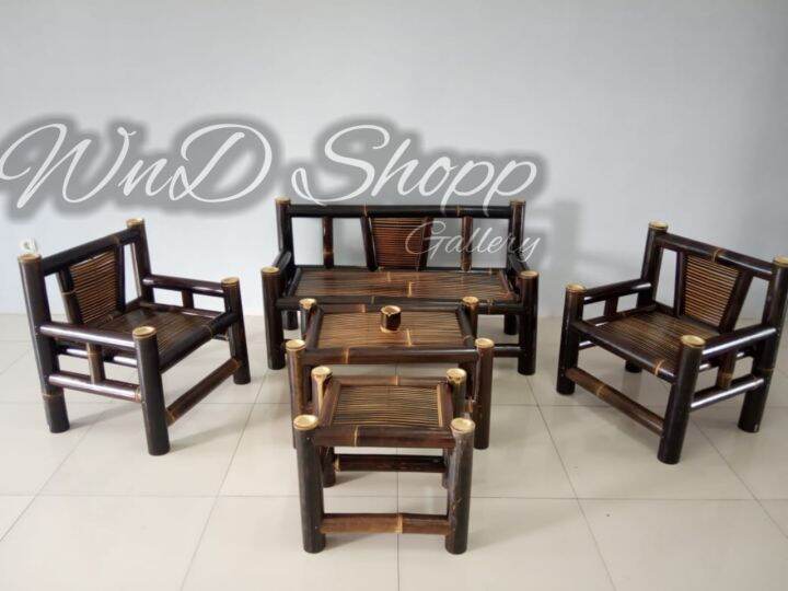 Kursi Bambu motif Kipas Bale bambu 1set gratis ongkir Jabodetabek ...