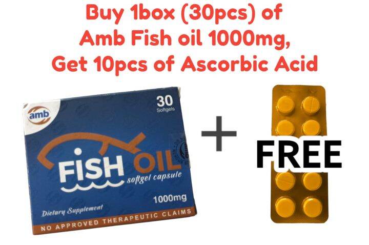 AMB (FISH OIL) 1000mg Softgel 30's w/ "FREE" ASCORBIC ACID | Lazada PH