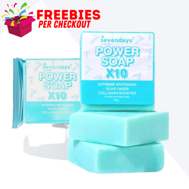 Seven Days Power Soap X10 Extreme Whitening Scar Fader Collagen Booster ...