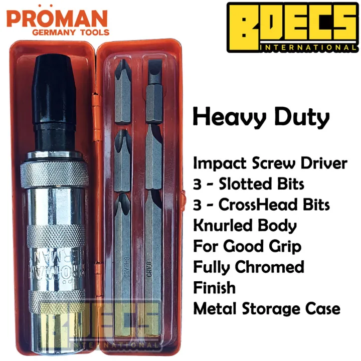 Proman Germany Impact Driver Set 6pcs Bits I Bdecs | Lazada PH