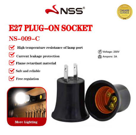 New E27 PLUG-ON SOCKET CONVERTER 250V NS-009-C | Lazada PH