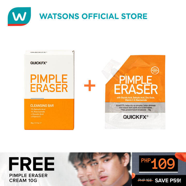QUICKFX Pimple Eraser Bar Soap With Free Pimple Eraser Cream 10g Bundle ...