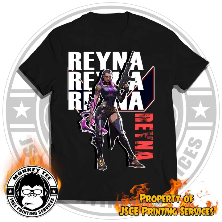 VALORANT REYNA TEE Graphics Design UNISEX 100% cotton Mens Oversized ...
