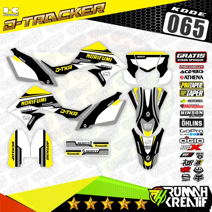 RK Juara - DECAL D-TRACKER (KLX 150 DTRACKER NEW 2016-2019) / STICKER ...
