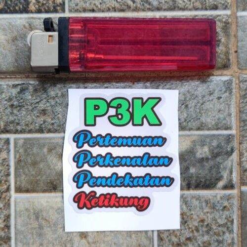 Stiker Kata P3K Pendekatan Humor Lucu Viral Plesetan Meme Parodi FYP ...