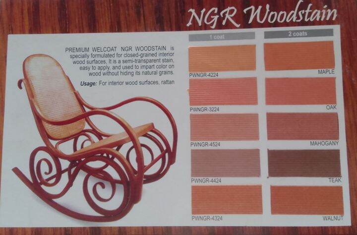 Welcoat Premium NGR Penetrating Wood Stain Walnut, Mahogany, Teak, Oak ...