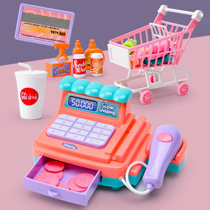 Microgood ลงทะเบียนเงินสดของเล่นการพัฒนาทางปัญญาประสานมือและตาเครื่องมือการศึกษาเช็คเอาท์ ...