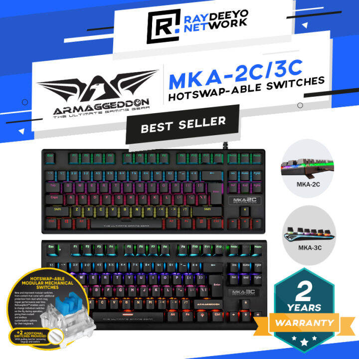 ARMAGGEDDON MKA-2C / MKA-3C Mechanical Gaming Keyboard [Blue Switches ...