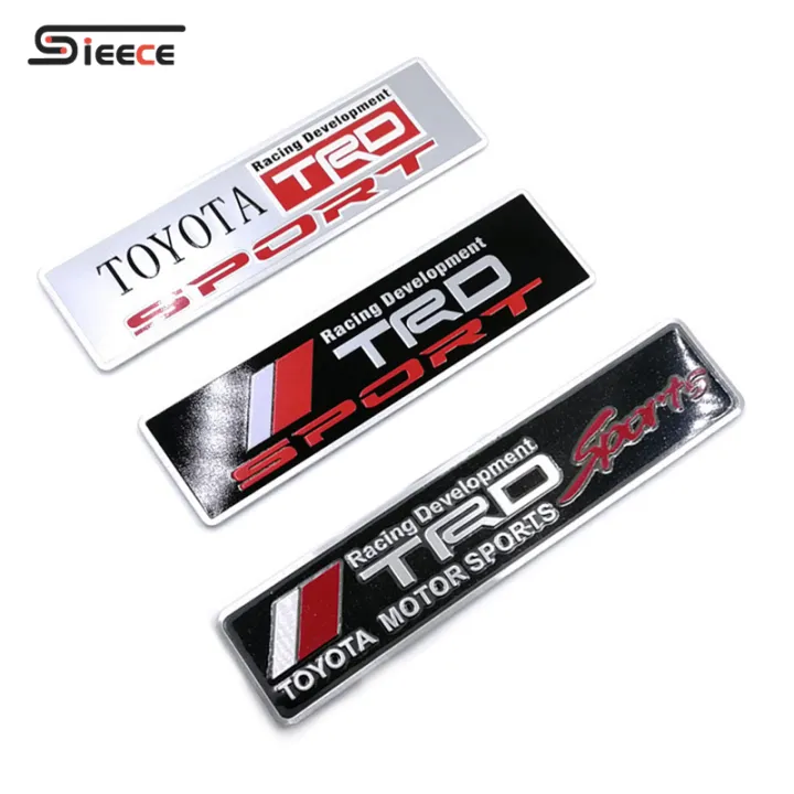 Sieece TRD SPORT Aluminum Logo Car Decorative Rear Emblem Badge Sticker ...