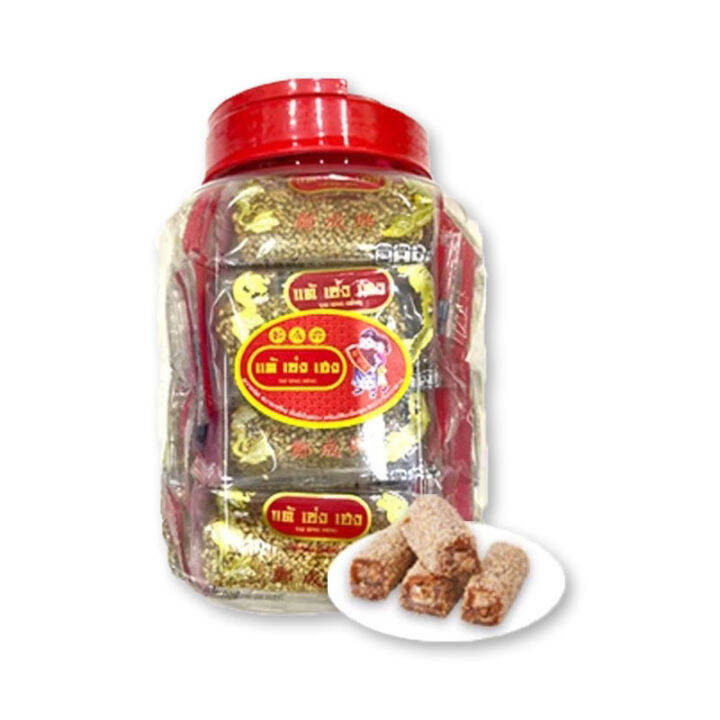 ราคาพิเศษ! แต้ เซ่ง เฮง ขนมเปี๊ยะคอเป็ดงาขาว ขวดโหล x 24 ชิ้น Tae Seng ...