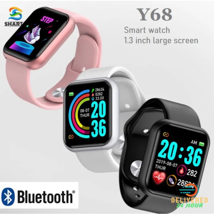 ♞Y68 Smart Watch Bluetooth Sport Waterproof For IPhone Xiaomi Fitness ...