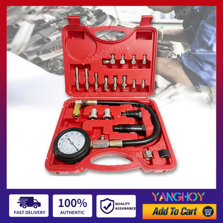15A Diesel Engine Compression Cylinder Pressure Tester Gauge Kit 0 ...