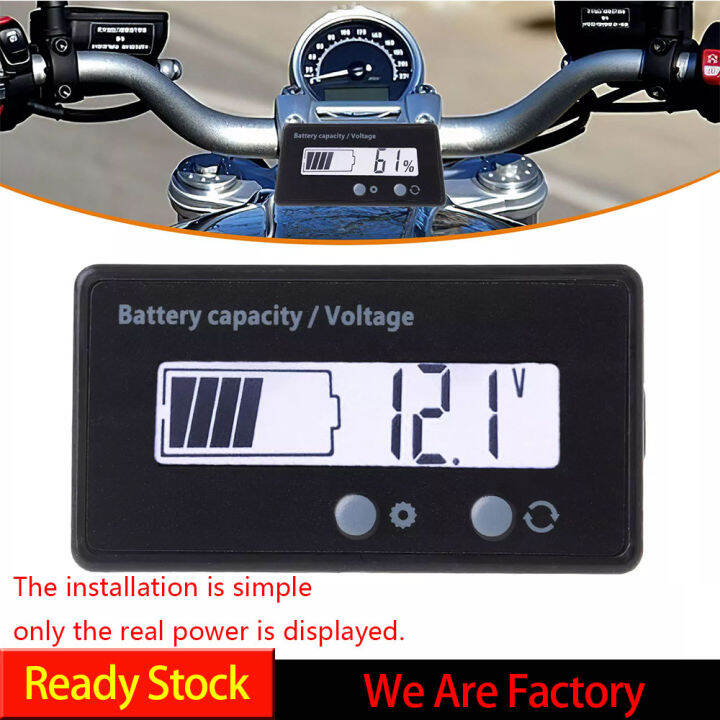 Multifunctional LCD Battery Meter 6-63V Voltage Indicator Universal ...