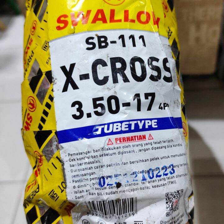Ban SWALLOW 350-17 X-CROSS SB-111 TUBETYPE & BAN DALAM | Lazada Indonesia