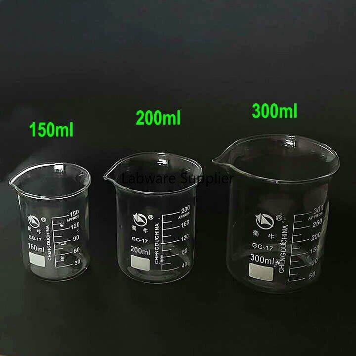 3pcs/set 150/200/300ml Glass Beaker for Laboratory Tests, Measuring Cup ...