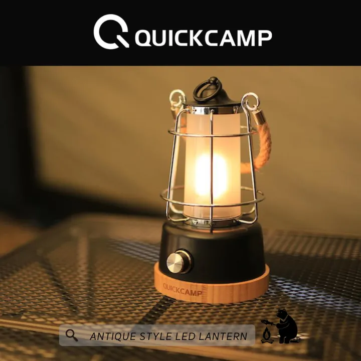 ตะเกียง LED / ตะเกียงโคมไฟตั้งแคมป์ ANTIQUE STYLE LED LANTERN - QUICKCAMP | Lazada.co.th