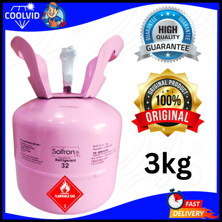 Refrigerant SOLFRON R32 Refrigerant 32 Original Freon Tank 3kg | Lazada PH