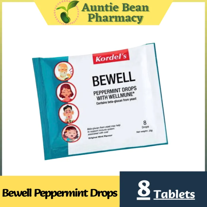 Kordel's Bewell Peppermint Drops With Wellmune [ 1 pkt 8 Tablets ] | Lazada