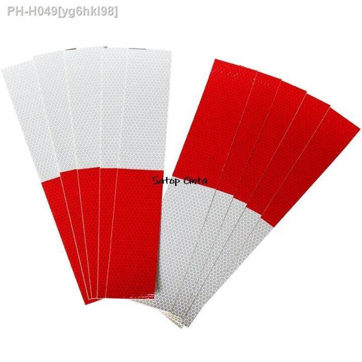 10pcs Car Reflective Film Warning Tape Truck Annual Inspection Crystal ...
