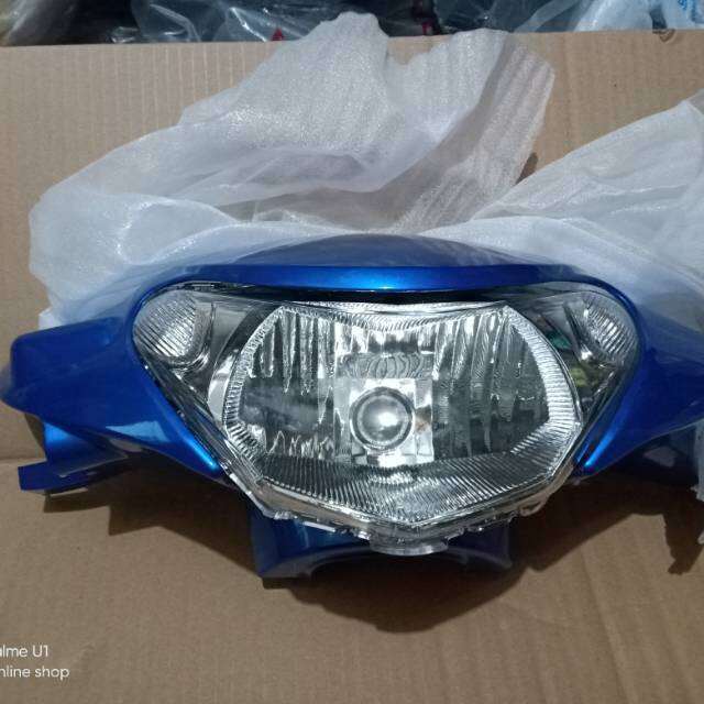 batok kepala depan dan lampu depan Yamaha Mio smile warna biru dan ...