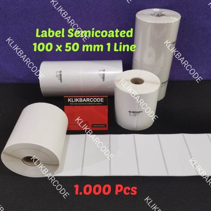 Label Barcode Sticker 100 x 50 mm / 10 x 50 cm Semicoat 1.000 Lembar ...