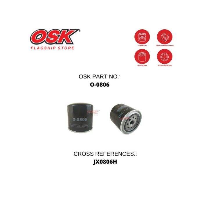 OSK OIL FILTER for JX0806H | Lazada
