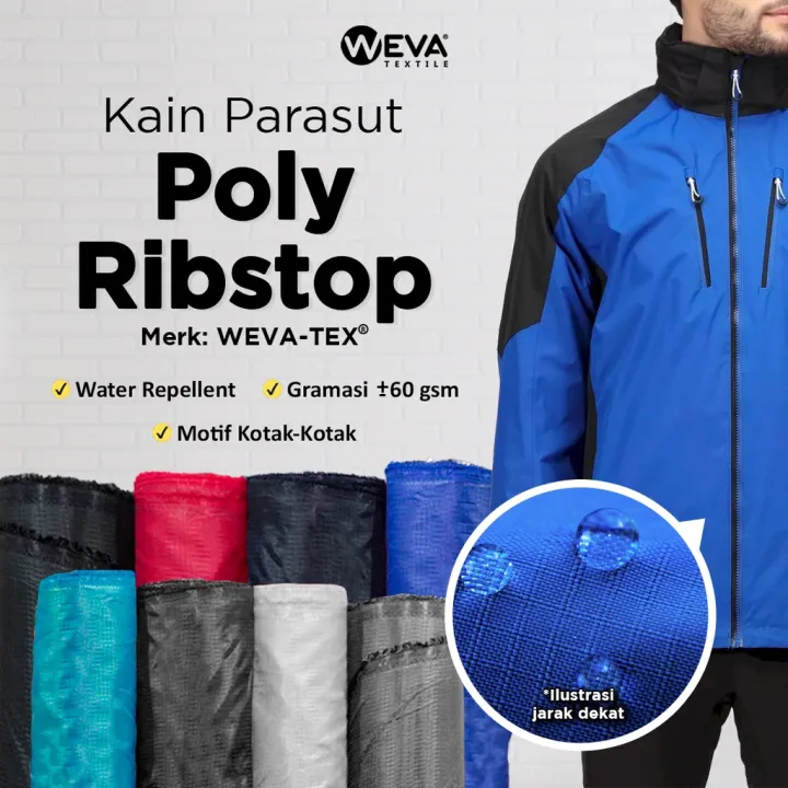 Bahan Kain Poly Ribstop - Kain Jaket Parasut Wevatex | Lazada Indonesia