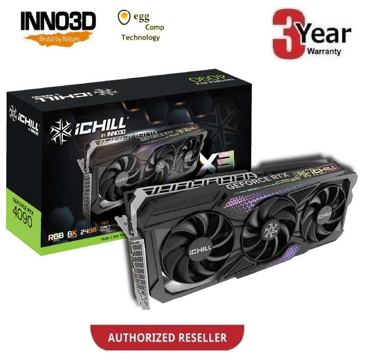 INNO3D GEFORCE RTX 4090 ICHILL X3 / RTX4090 X3 OC 24GB GDDR6X | Lazada