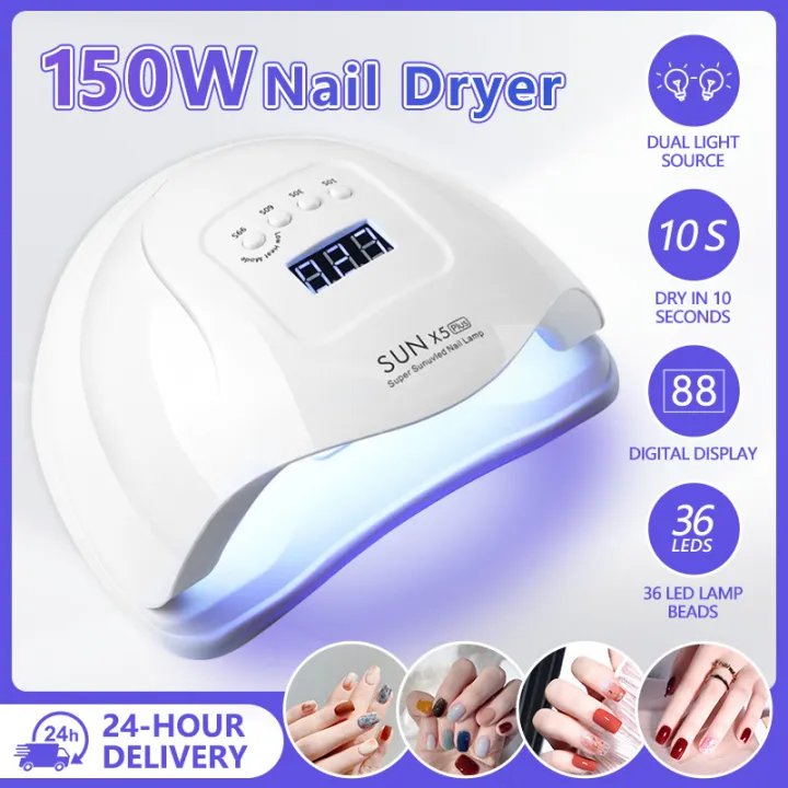 [Ready Stock] 150W Mini Nail Dryer Nail UV LED Lamp USB Curing Machine ...