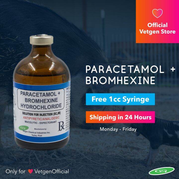 Paracetamo+Bromhexine for Animals 100ml | Vet Product | Vetgen Official ...