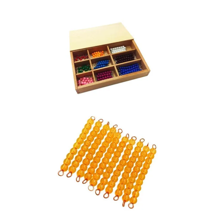 BolehDeals 1-100 Number Counting Teaching, Montessori 1-10 Bead Bars ...