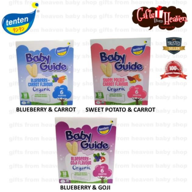 TENTEN BABY GUIDE ORGANIC RICE RUSK 36G ASSORTED FLAVOUR | Lazada