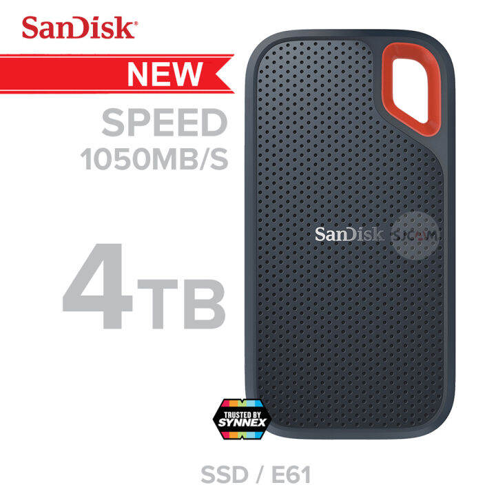 SanDisk Extreme Portable SSD 4TB (SDSSDE61-4T00-G25) แซนดิส เมมโมรี่ ฮาร์ตดิสภายนอก เอสเอสดี ...