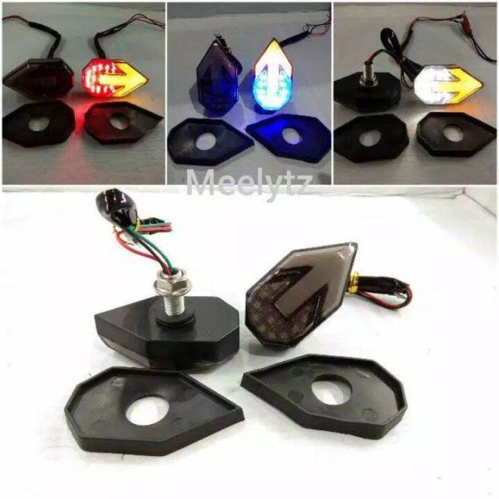 Lampu sein LED tempel Fairing 2 warna senja sein running model panah | Lazada Indonesia