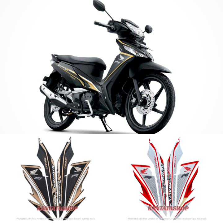 STIKER STRIPING LIS LES BODY MOTOR HONDA SUPRA X 125 FI 2015 LUXURY ...
