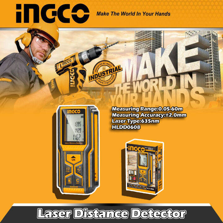 INGCO LASER DISTANCE DETECTOR (0.05-60M) - HLDD0608 | Lazada PH