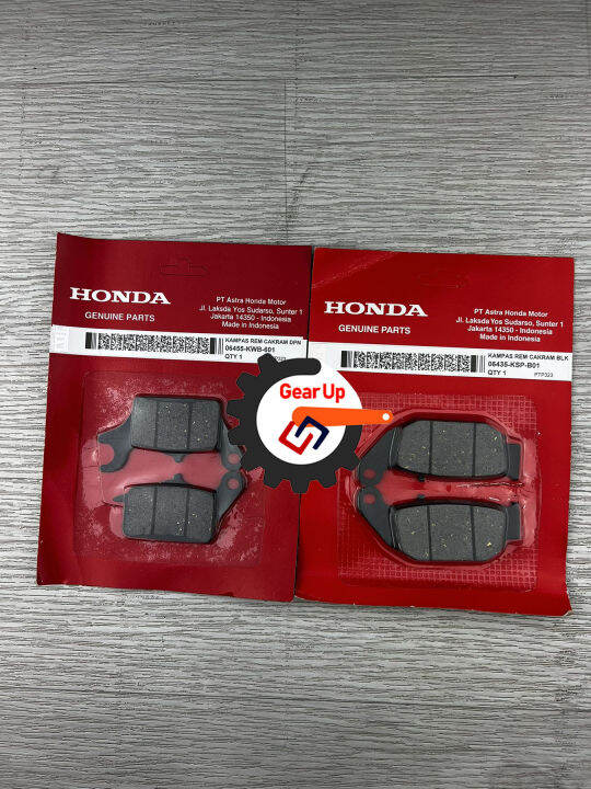 KWB - KSP HONDA Brake pad Front & Rear Set for RS 150 / GTR 150 / RS150 ...