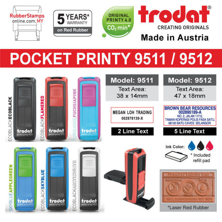 TRODAT POCKET PRINTY | Lazada