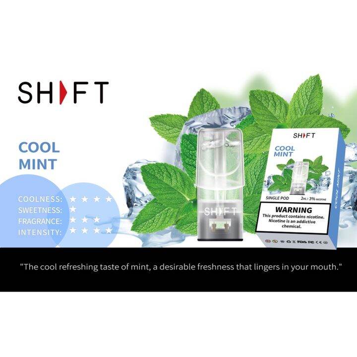 VAPE SHFT ELITE SINGLE POD (3 NICOTINE) (COOL MINT) | Lazada PH