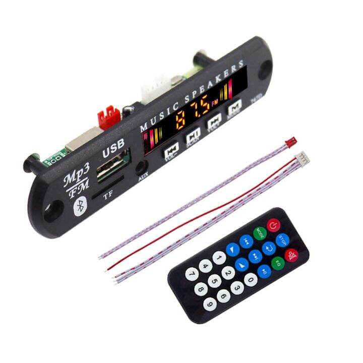 12V Bluetooth 5.0 Car Kit Wireless MP3 Decoder Board Audio WMA Car ...