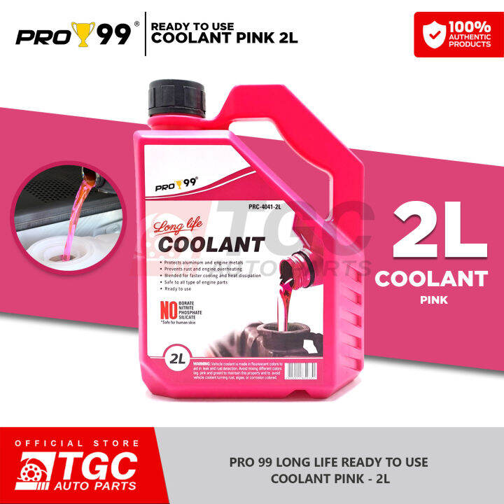 Pro-99 Coolant Ready to use Coolant Pink Long life coolant 2L 2 Liters ...