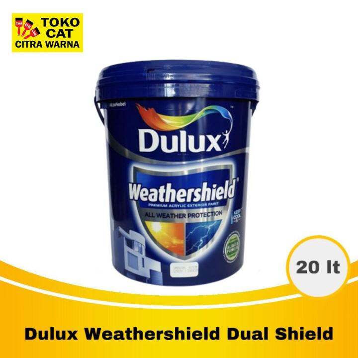 Cat Tembok Eksterior Dulux Weathershield Dual Shield 20 Liter Lazada