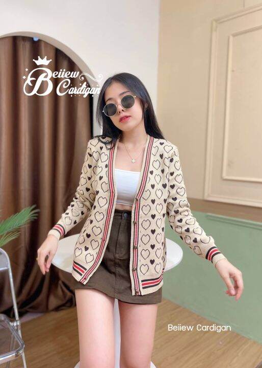 BW.warisara ️ใจบางๆ น่ารักเกินคำบรรยายเสื้อคลุมผ้าไหมพรม งานผ้าทอลายในตัว แต่งลายหัวใจแต่งเส้น ...