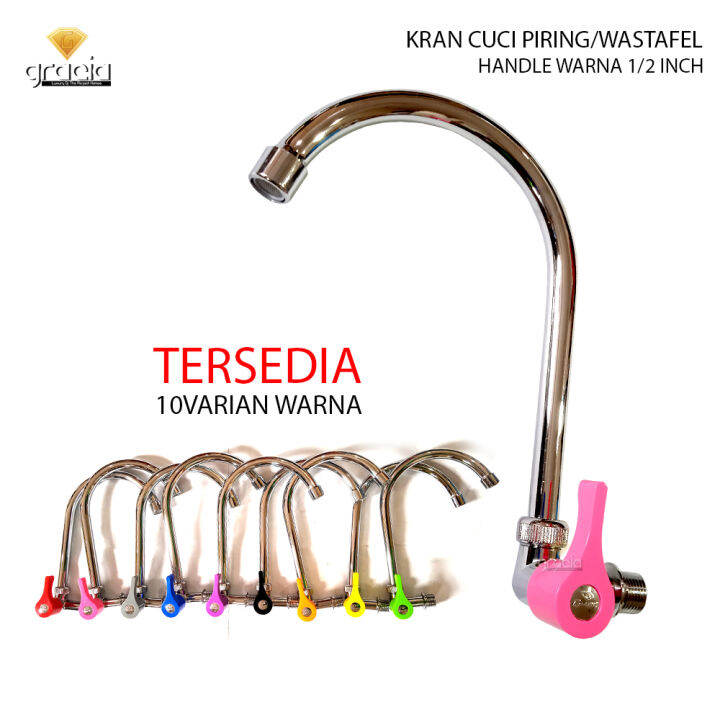 Kran Angsa Cuci Piring 1/2 inch Kran Wastafel Stainless Steel Warna ...