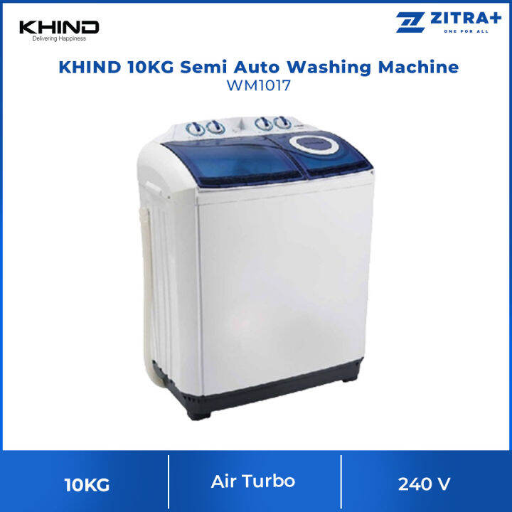KHIND 10KG Top Load Semi Auto Washing Machine WM1017 | Air Turbo for ...