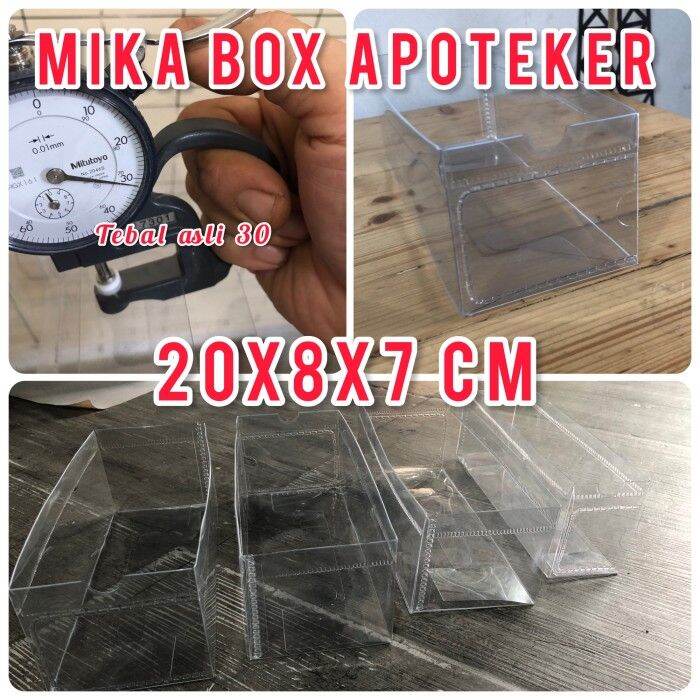 Kotak Box Obat Mika Plastik Apotek / Tempat Obat Panjang Size 20x8x7cm ...