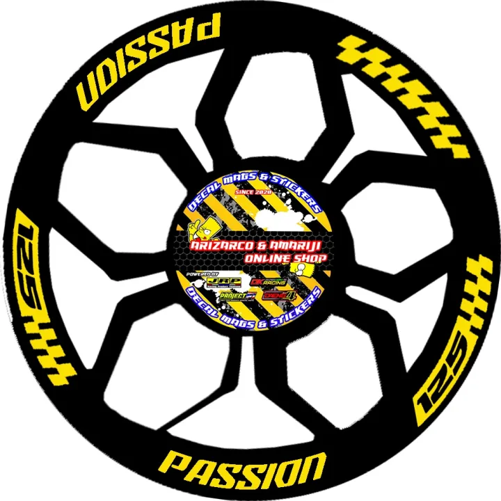 RUSI PASSION 125 DECAL MAG STICKER FOR SPIDER MAGS GOOD FOR 2 MAGS ...