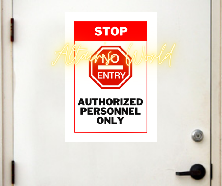 No Entry Sign No Entry Sticker Authorized Personnel only signage ...