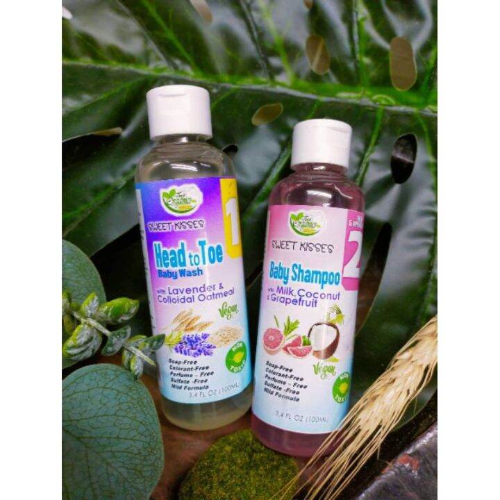 SWEET KISSES Organic Baby Head to Toe Wash and Baby Shampoo | Lazada PH